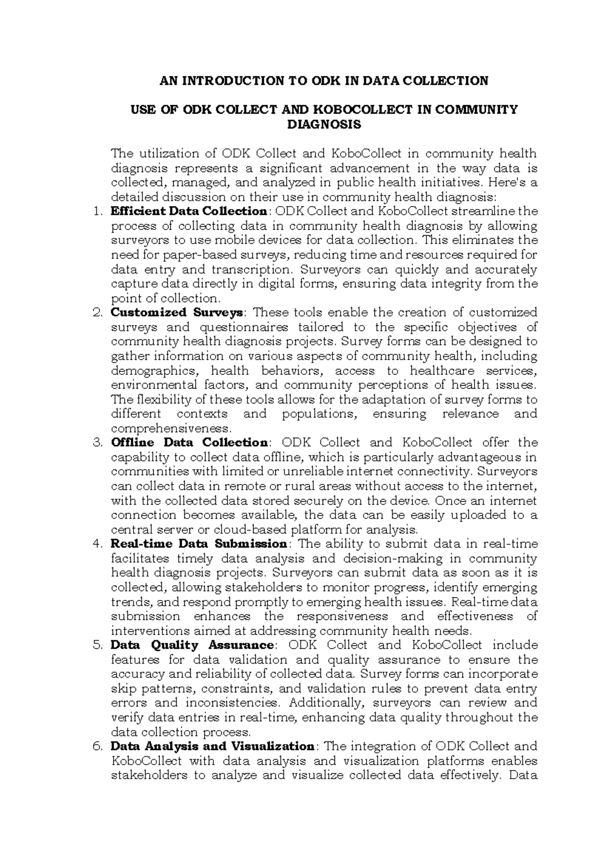 Steps TO Access Online Questionnaires - AN INTRODUCTION TO ODK IN DATA ...