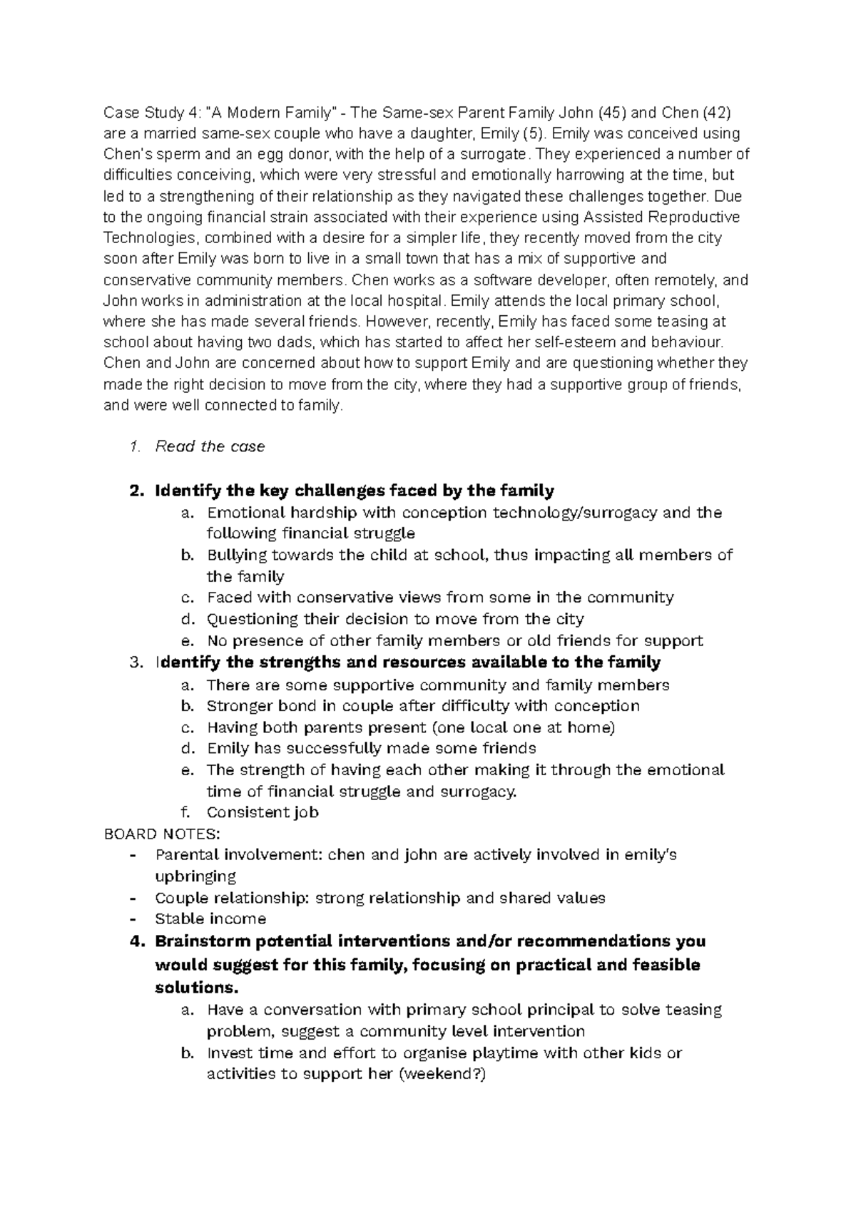 Case study tutorial 2235 - Case Study 4: “A Modern Family” - The Same ...