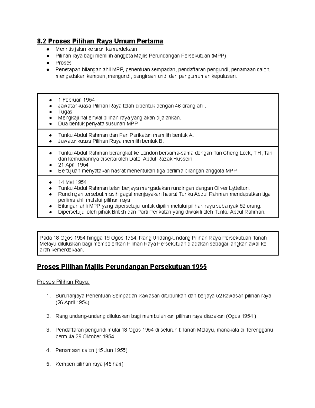 8.2 Proses Pilihan Raya Umum Pertama - 8 Proses Pilihan Raya Umum ...