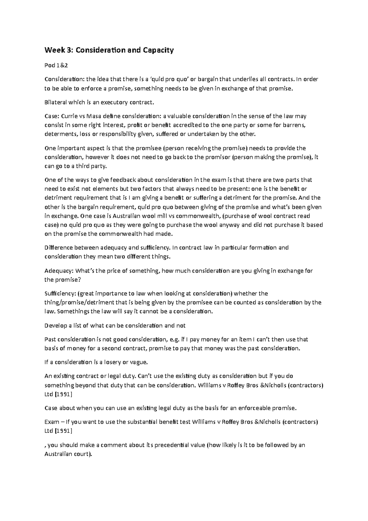 Week 3 Pods consideration and capacity - Week 3: Consideration and ...