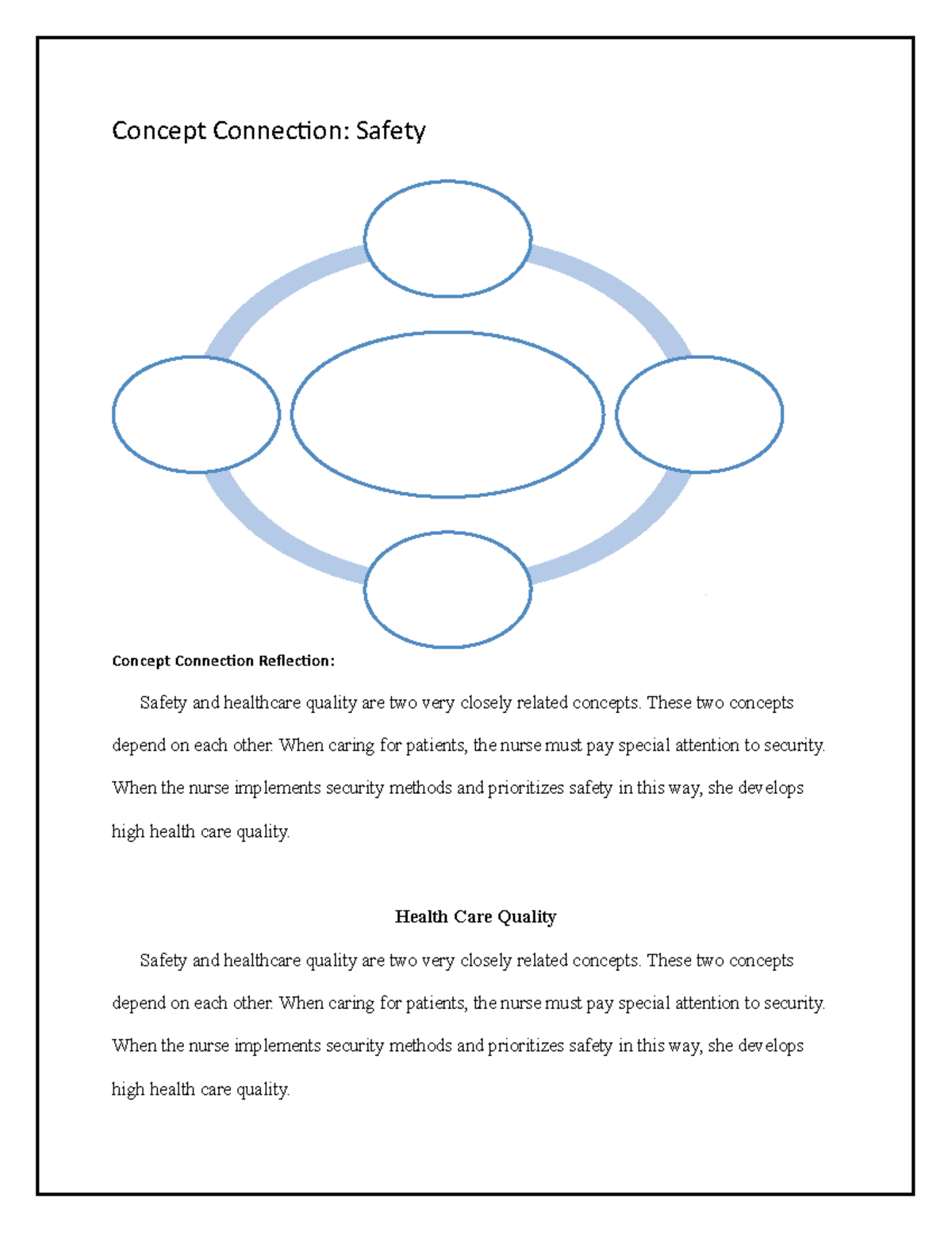 Concept Connection Model Reflection on Safety-1 - Concept Connection ...