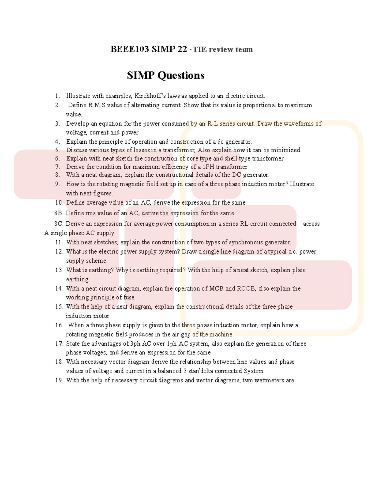 BEE-SIMP -23 - Xgfjhlgxdxhglhfz - BEEE103-SIMP-22 - TIE review team ...