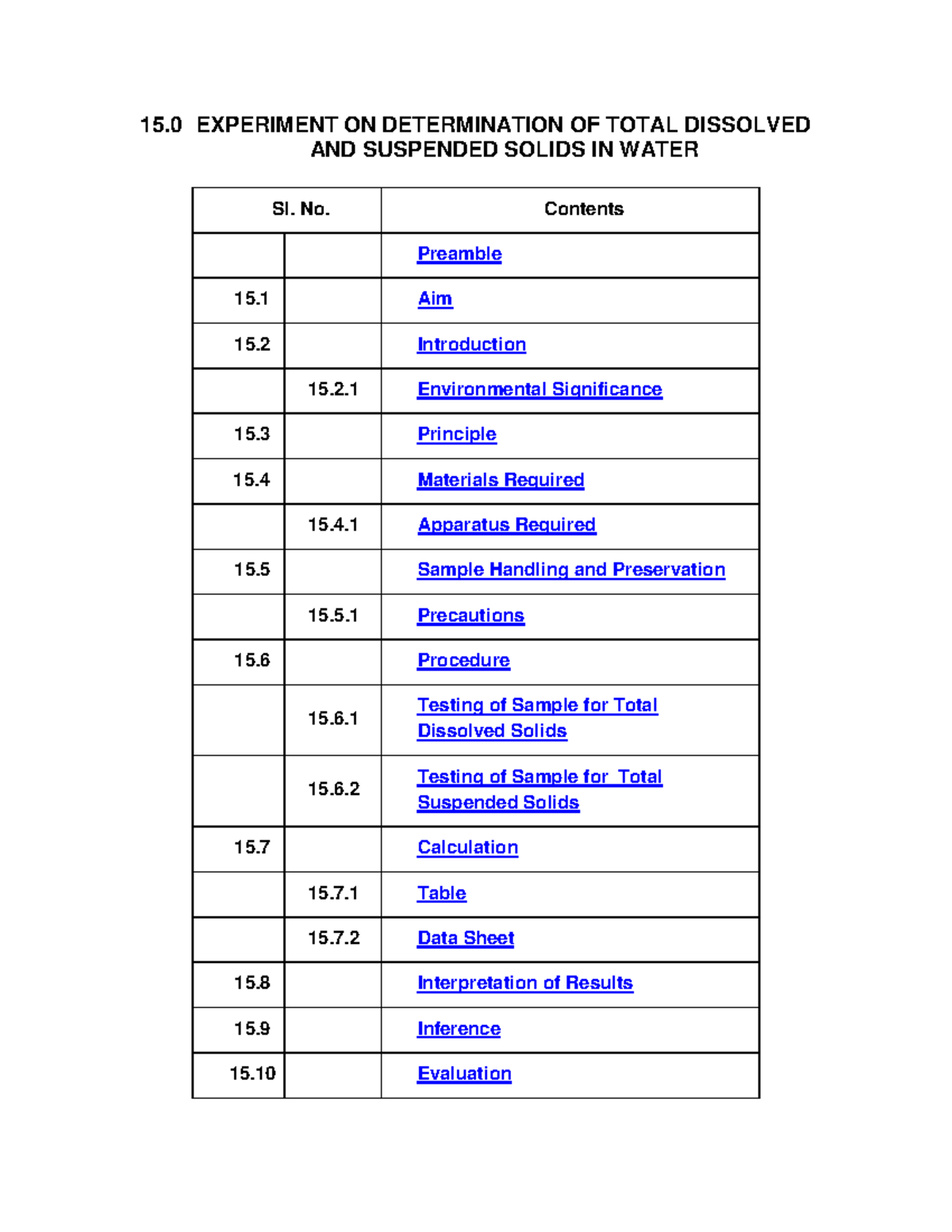 3 - for total solid report - 15 EXPERIMENT ON DETERMINATION OF TOTAL ...