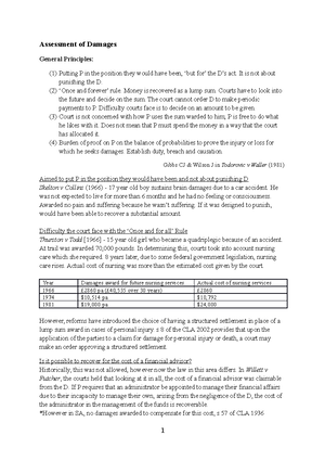 Negligence - Negligence Duty of care 1 Brief History The test of ...