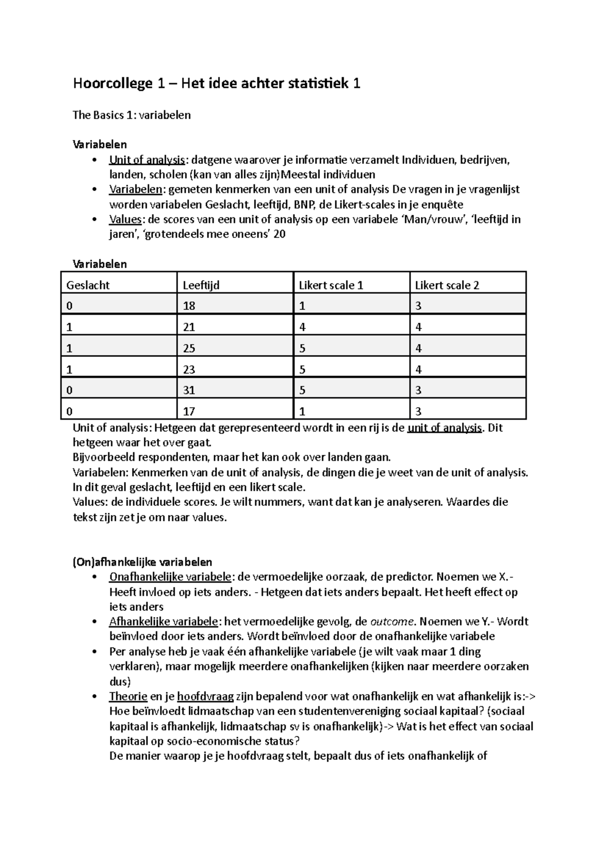 Onderzoeksmethoden 4 jaar 2020/2021 - Hoorcollege 1 – Het idee achter ...