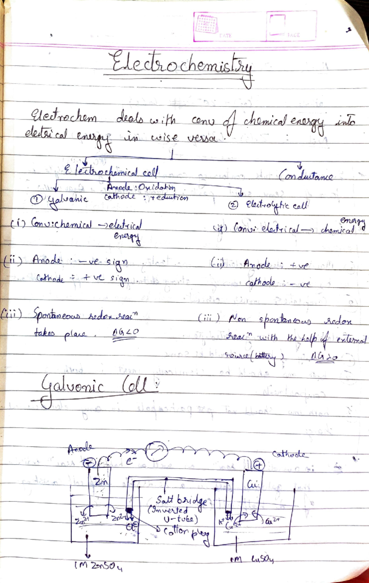 Electrochemistry - JEE notes - Chemistry HL - Studocu