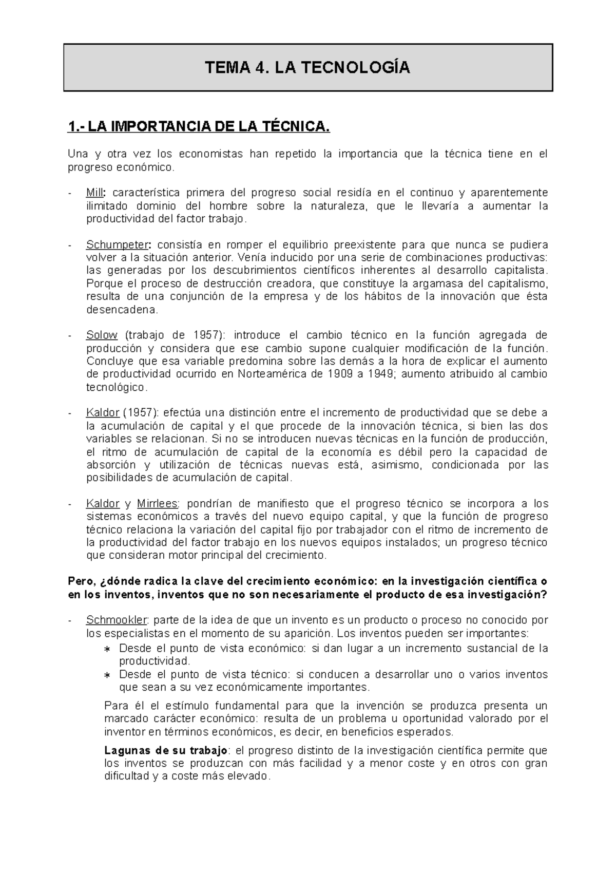 5 - LA Tecnología - Apuntes TEMA 5 - TEMA 4. LA TECNOLOGÍA 1.- LA ...