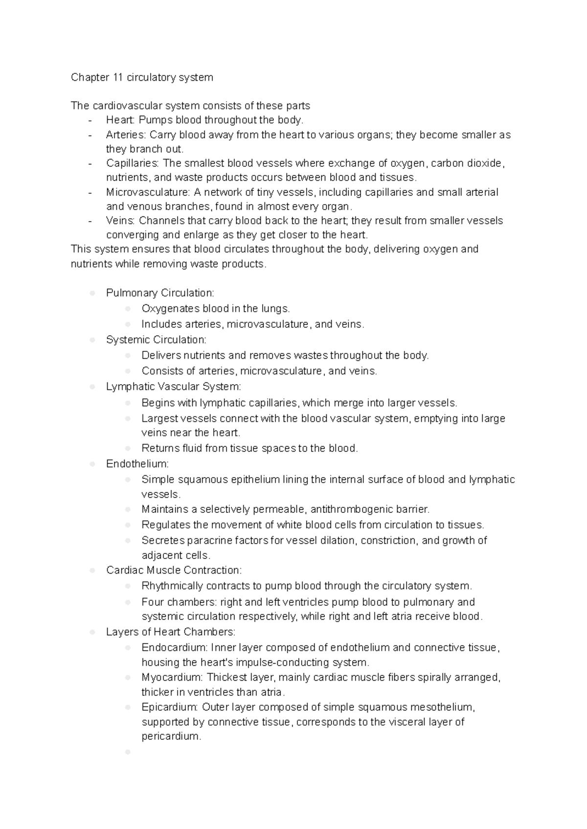 Chapter 11 - Chapter 11 circulatory system The cardiovascular system ...