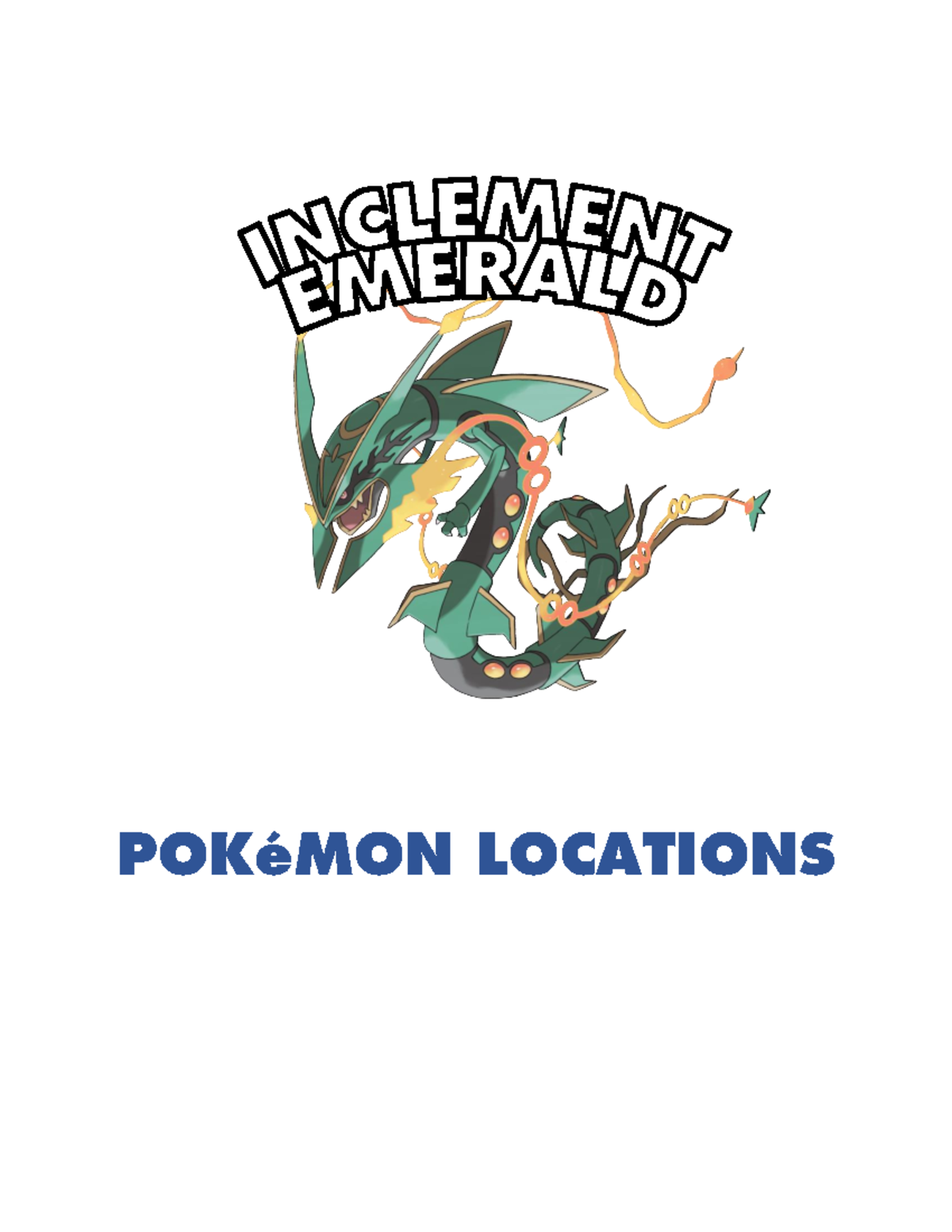 Pokemon Locations - POKéMON LOCATIONS Introduction This document lists ...