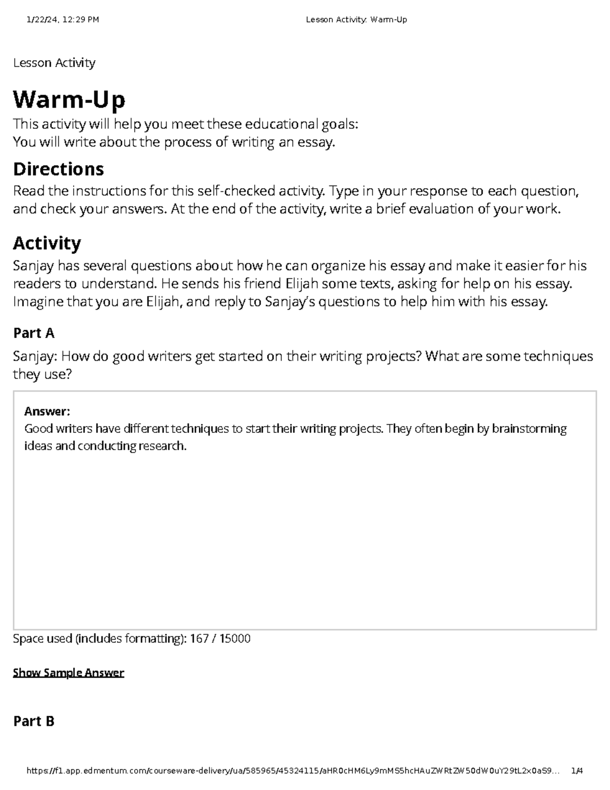 The Ups and Downs of Adolescence Tutorial - Lesson Activity Warm-Up This activity will help you ...