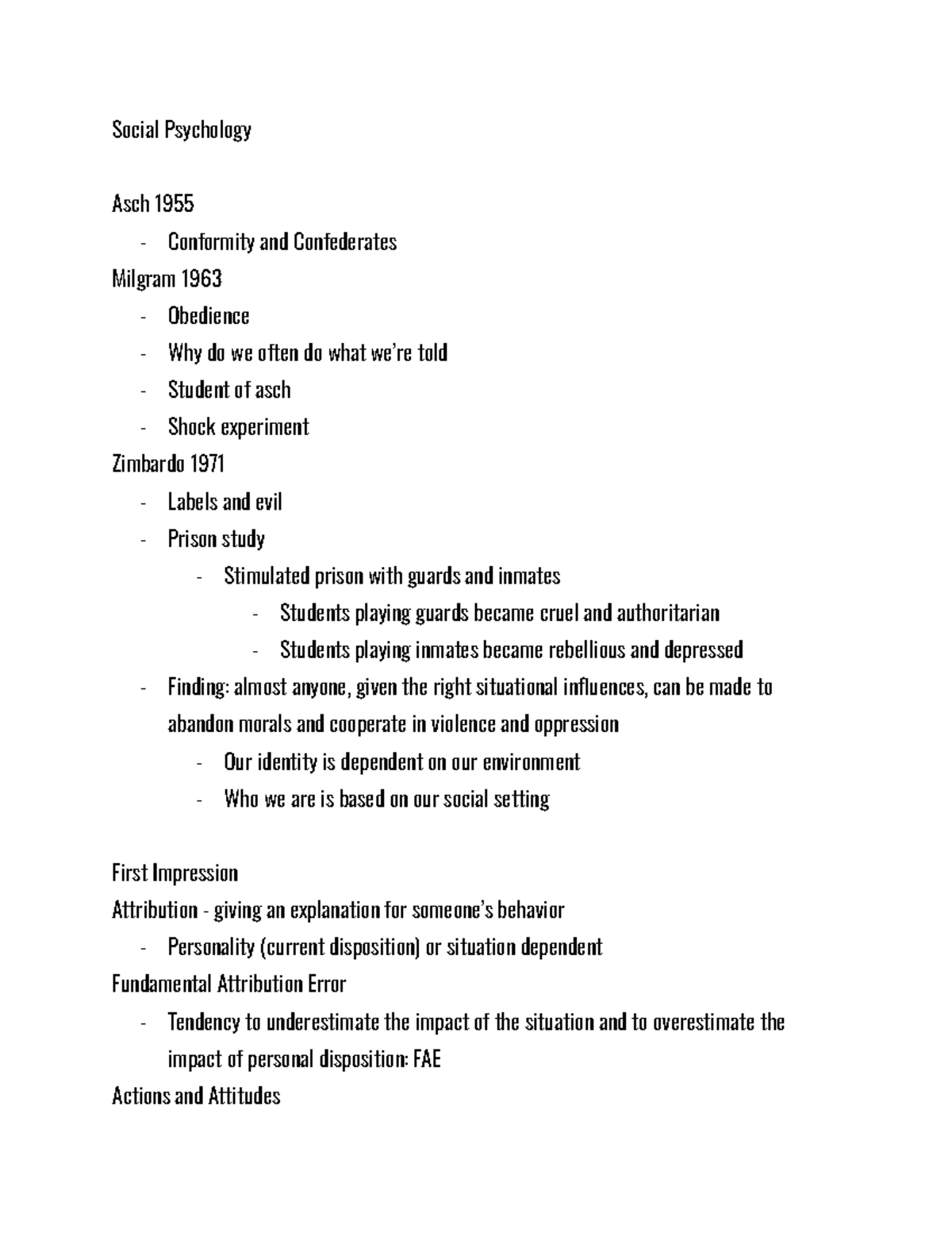 Social Psychology-2 - Social Psychology Asch 1955 - Conformity and ...
