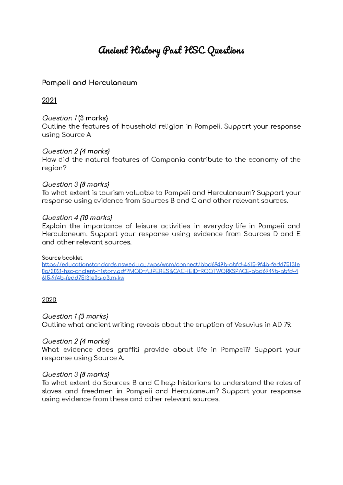 Ancient history past hsc questions 2021 2010 632950 aba1b98 - Ancien ...