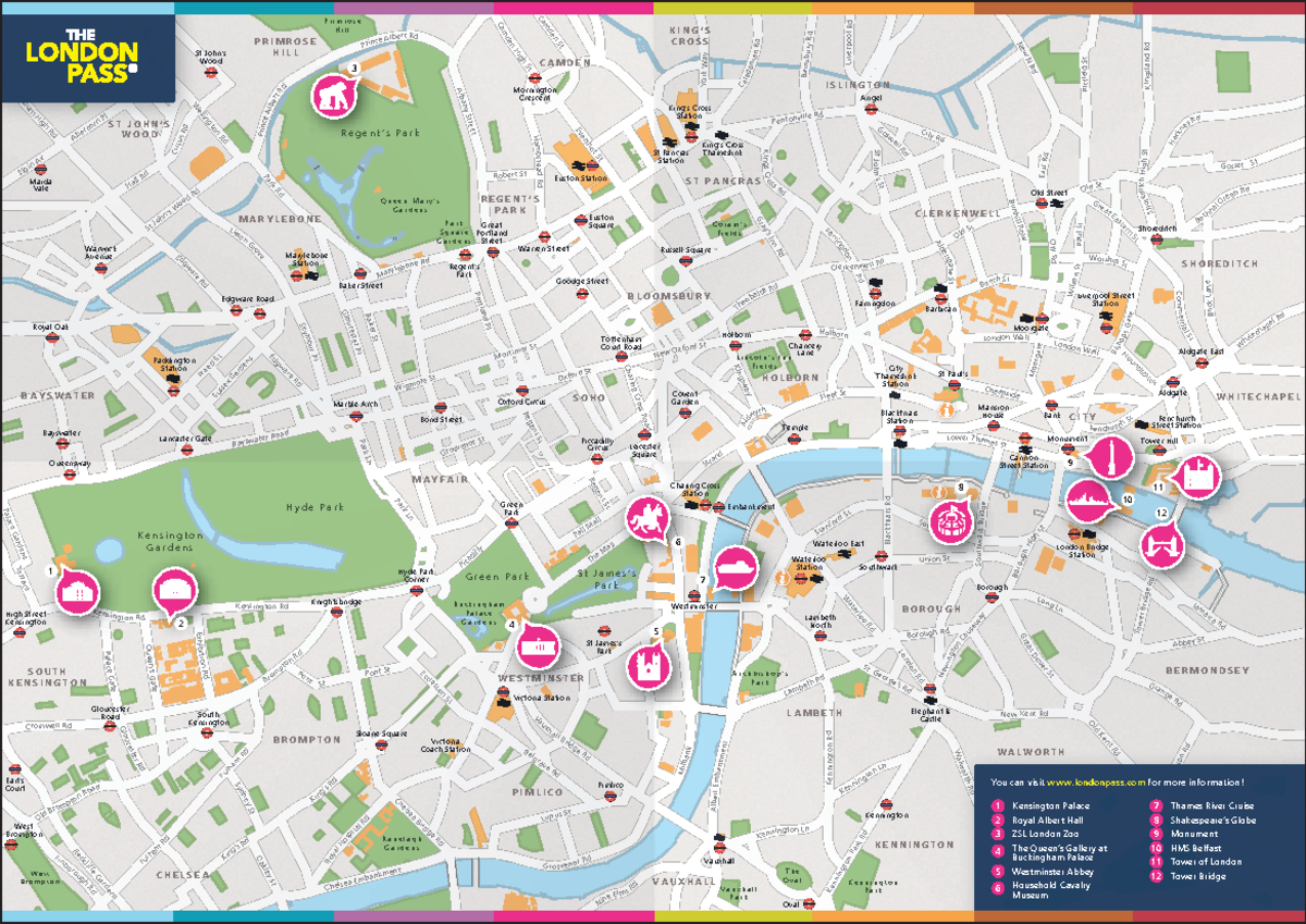 London-tourist-map - IDEA ITINERARIO - Kilb ur n H i g h R d E l gin Av ...