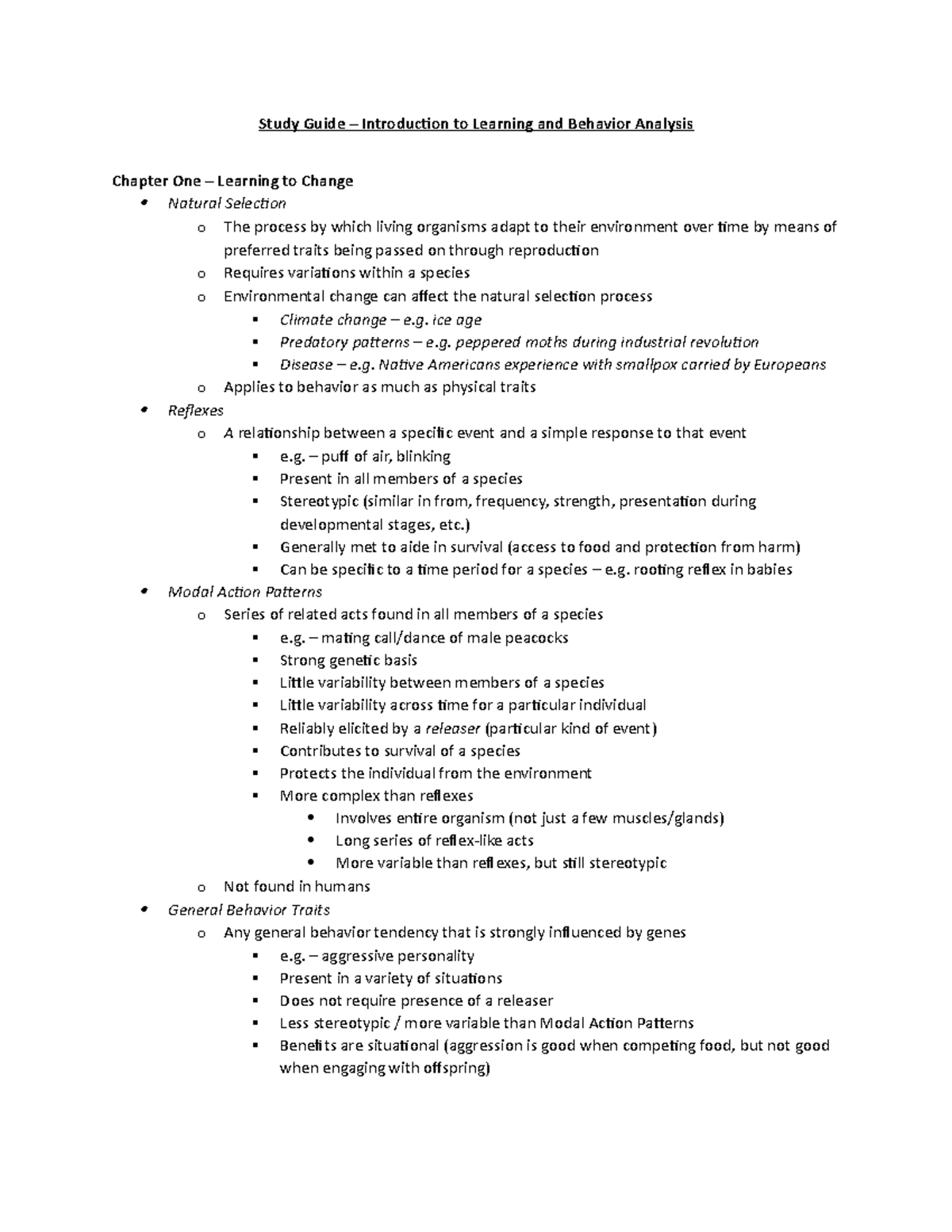 Final Exam Study Guide - Study Guide – Introduction to Learning and ...