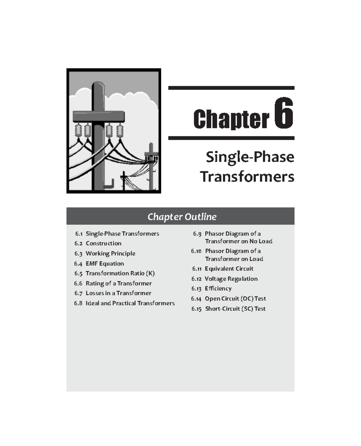 Single phase transformer- ravish r singh - Chapter 6 Single-Phase Transformers 6 Single-Phase ...