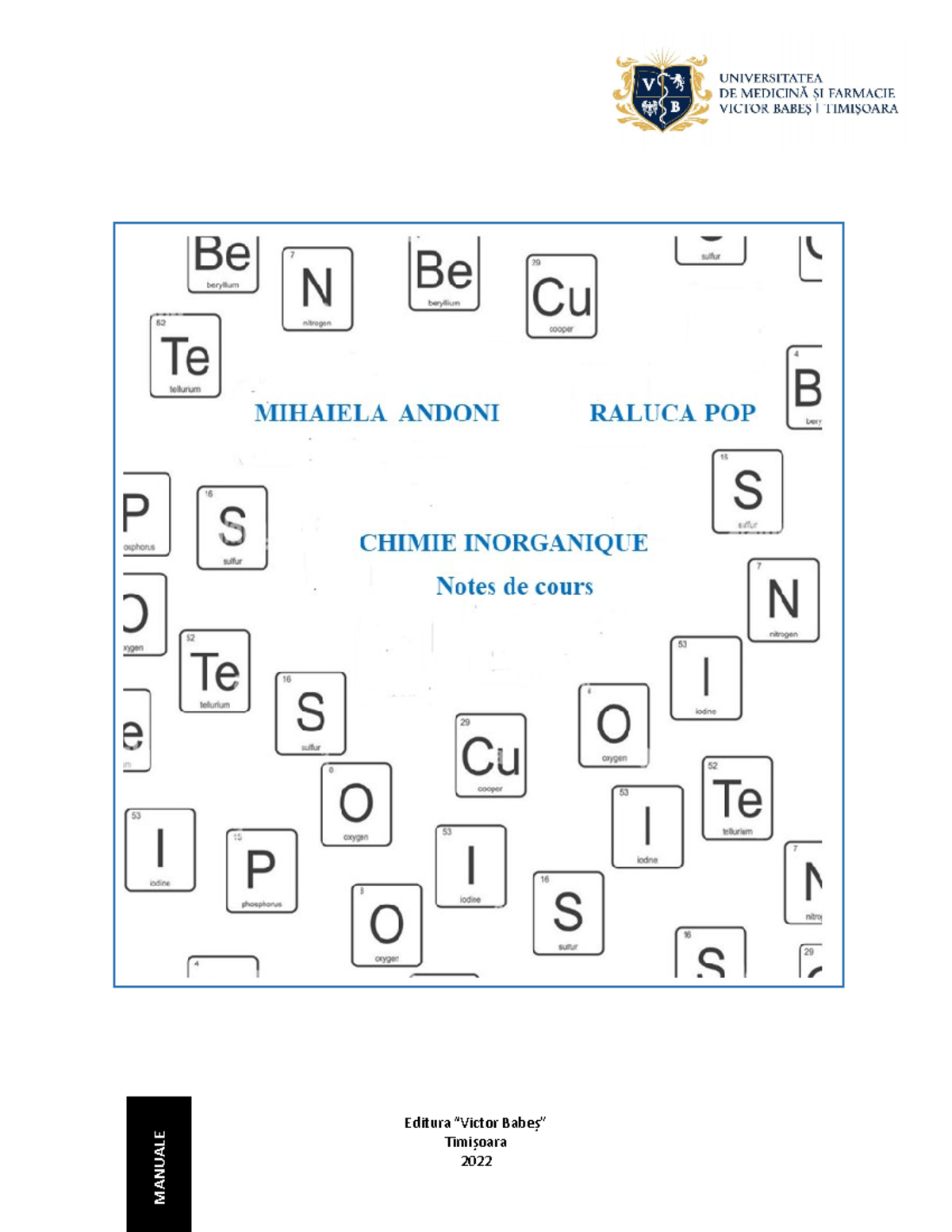 Chimie-inorganique - Merci - 1 Sigla UMFT Editura “Victor Babeș ...