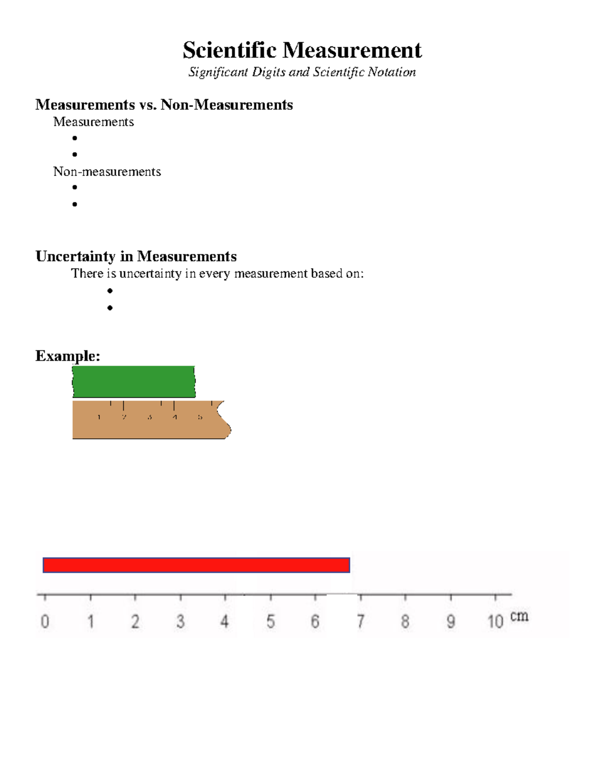 Measurement and Math - Lecture notes first semester - Scientific ...