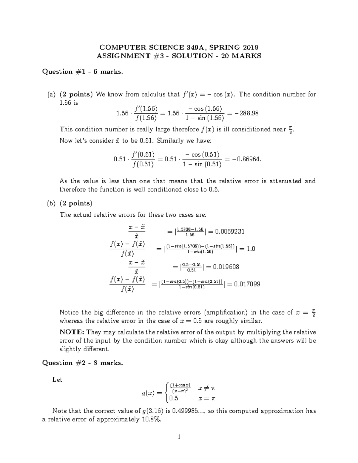 Csc349a s2019 asn3 soln - COMPUTER SCIENCE 349A, SPRING 2019 ASSIGNMENT ...