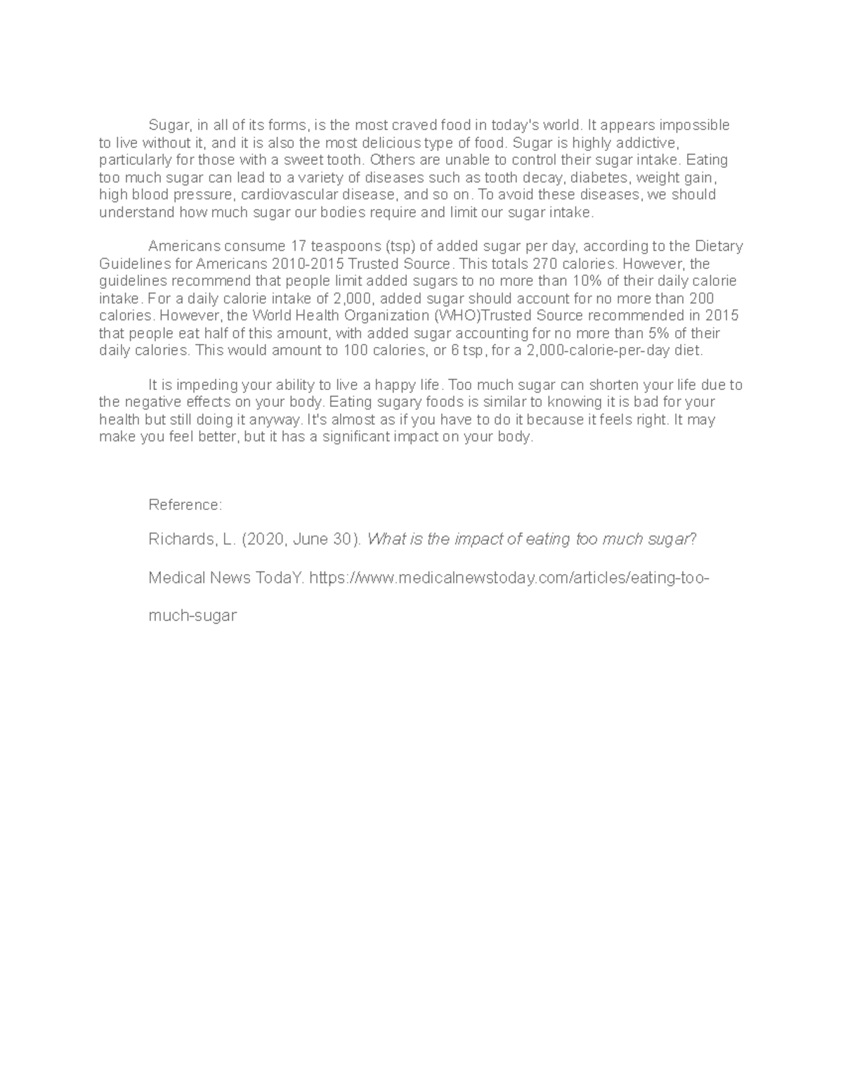 The Good Life - The Good Life - Sugar, in all of its forms, is the most ...