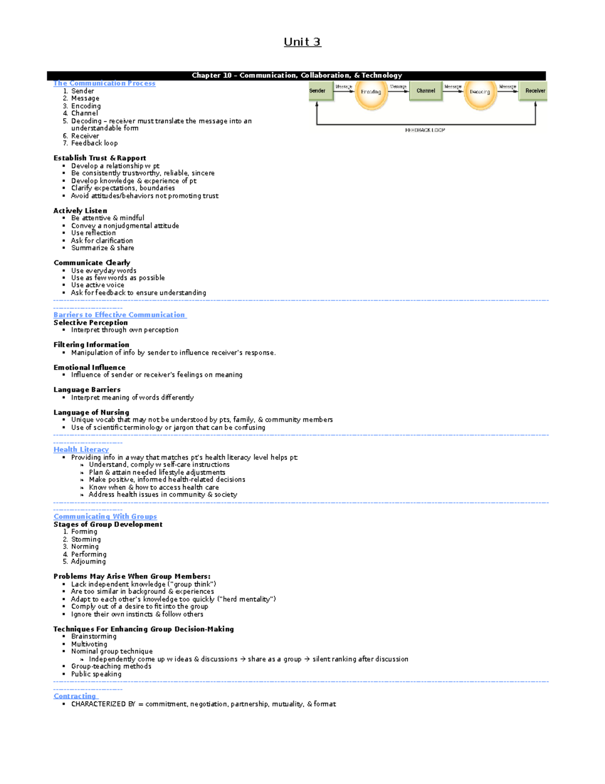 Unit 3 Chapter 10 Communication Collaboration Technology - Studocu