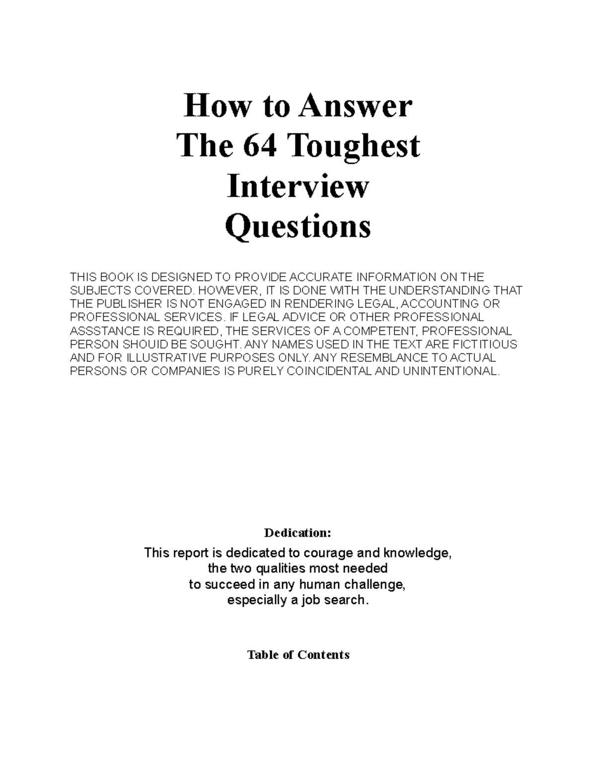 64 imp questions with answers for interview - How to Answer The 64 ...