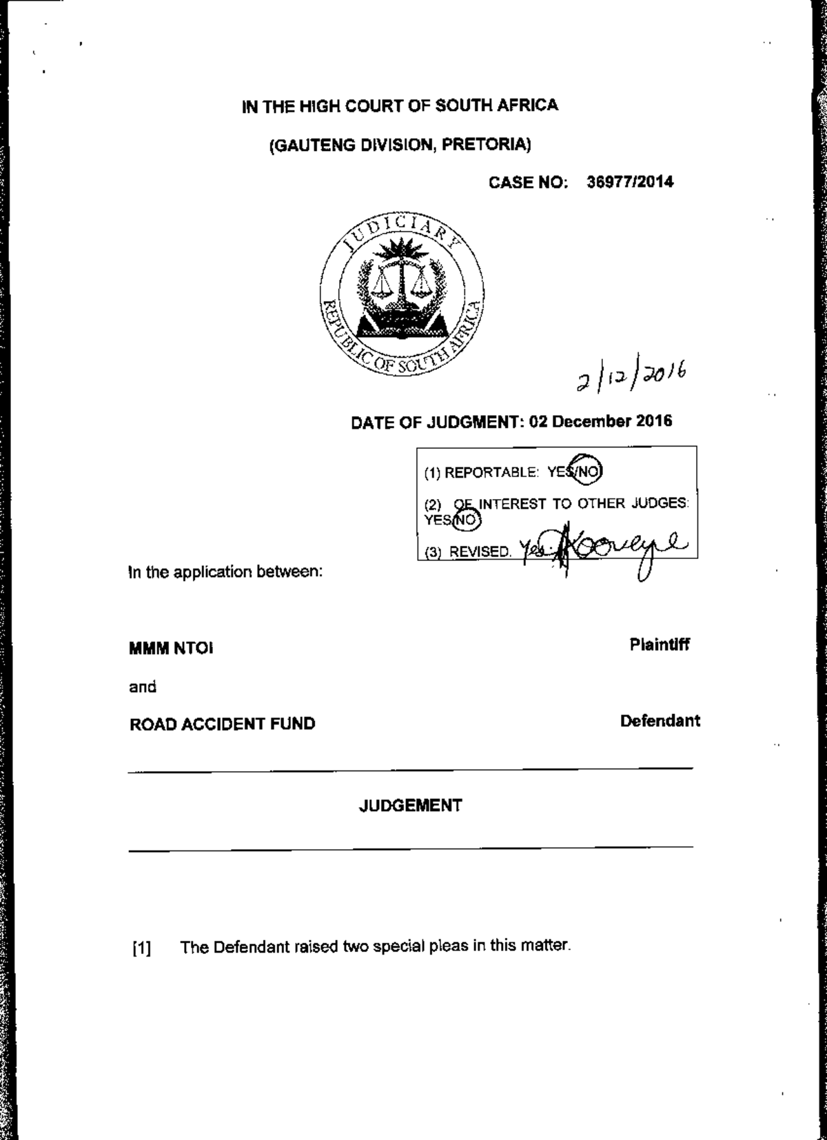 Section 18 (1) OF RAF CASE - CIV3541 - Studocu