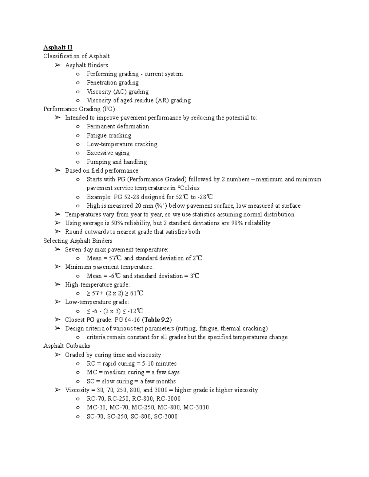 CE 380 Asphalt II - Dr. Salman's lecture notes. - Asphalt II ...