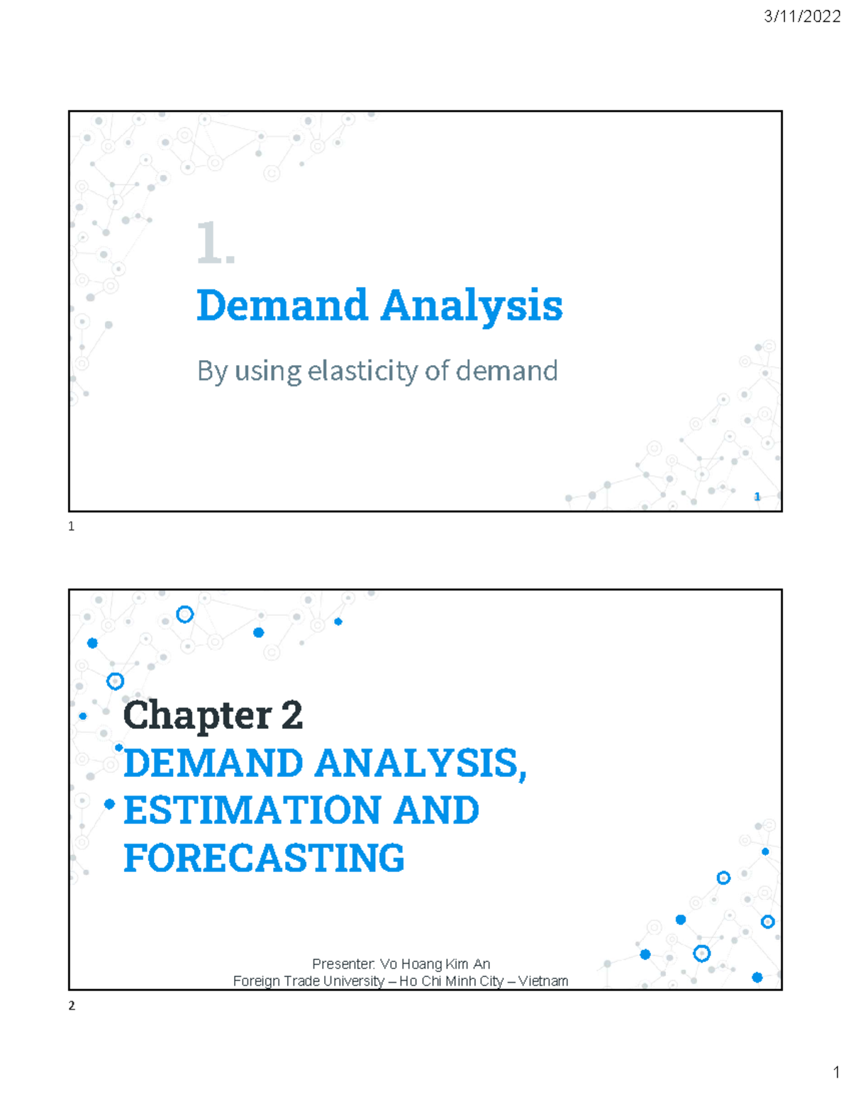 [BE] CH02 - Demand Analysis - 1. Demand Analysis By using elasticity of ...
