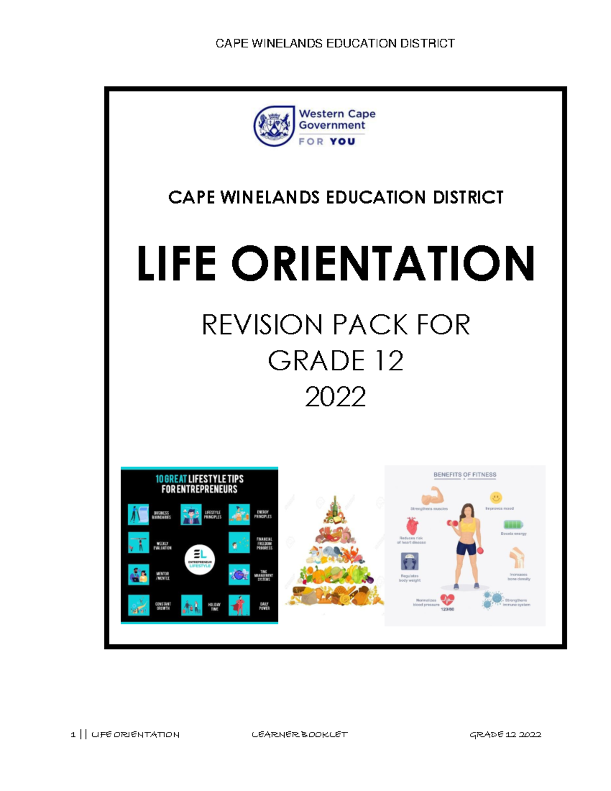 Life Orientation Survival Pack Grade 12 - CAPE WINELANDS EDUCATION ...