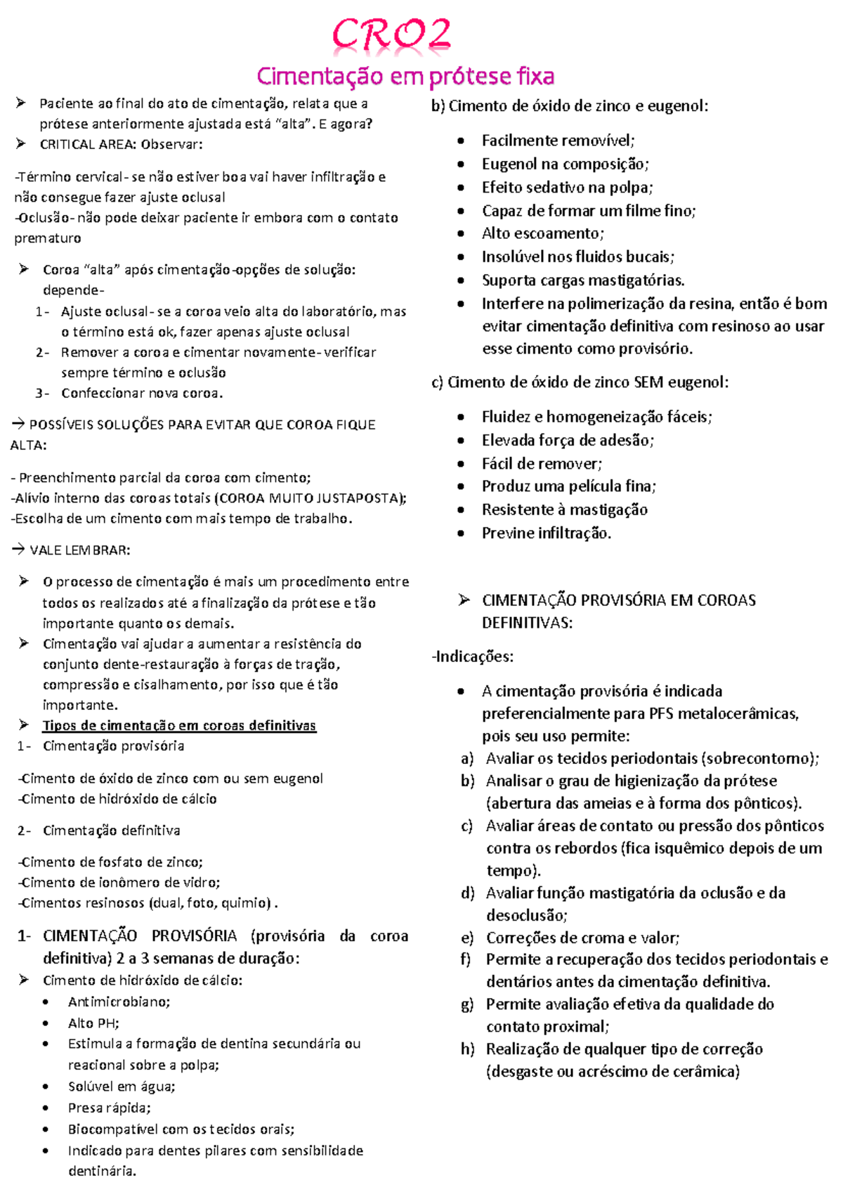 Cimentação Prótese FIXE CRO2 - CRO Cimentação em prótese fixa Paciente ...
