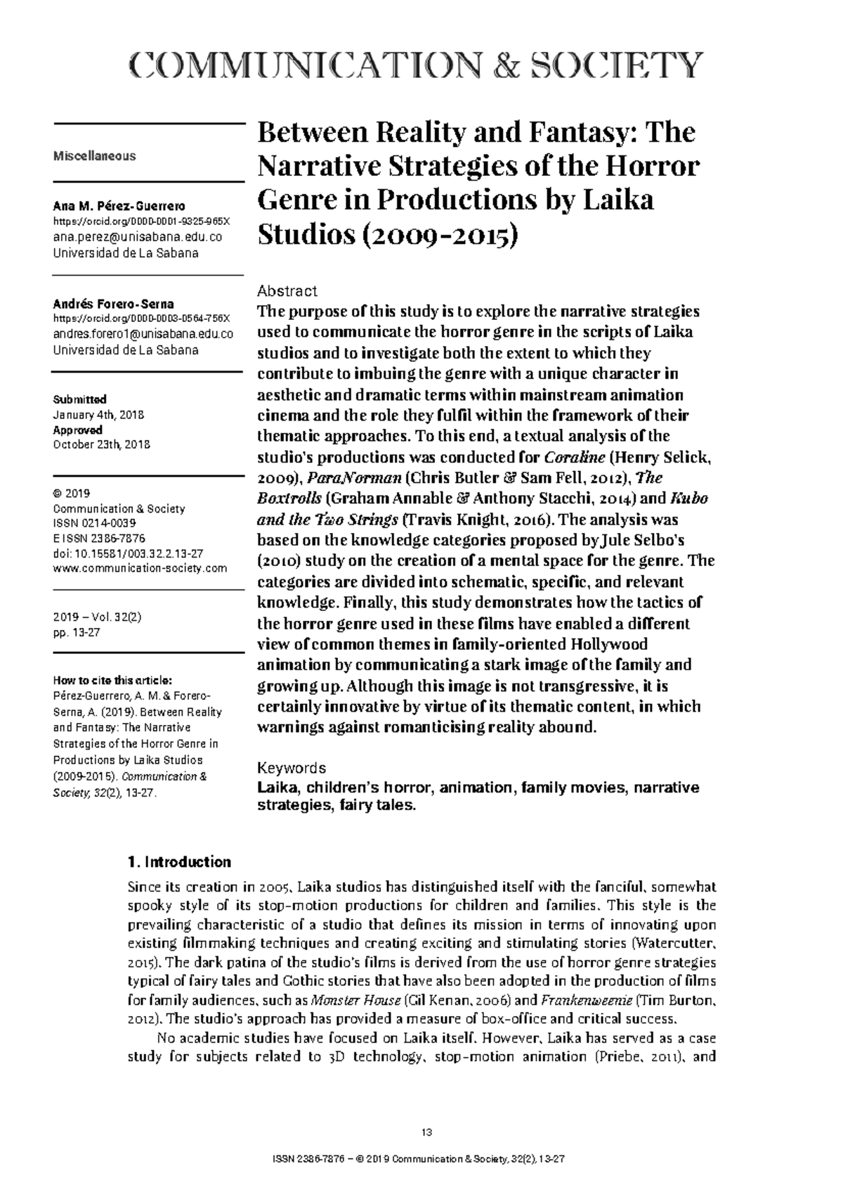 Horror - readings - 13 Between Reality and Fantasy: The Narrative ...