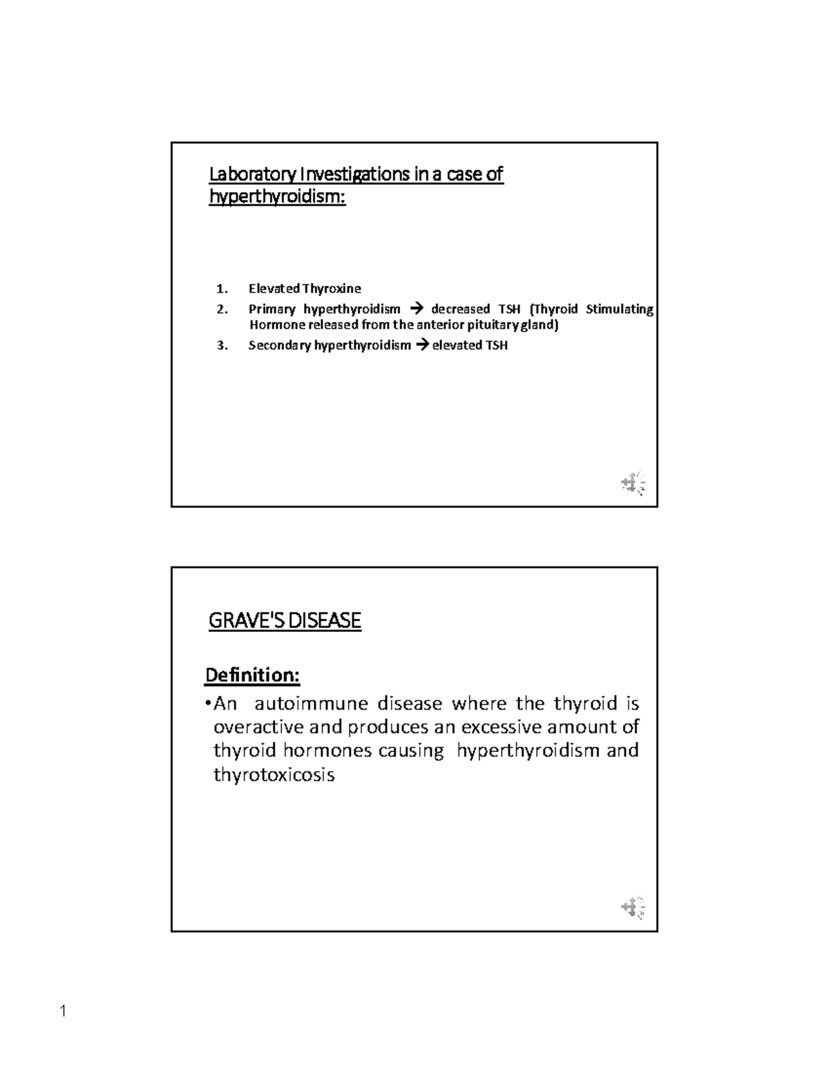 Thyroid II - pathology - Laboratory Investigations in a case of ...