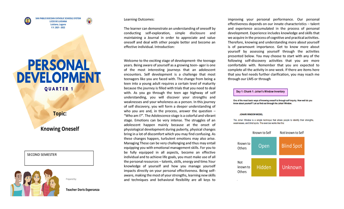 Module 1 2 KO true - lessons about Personal Development - Learning ...