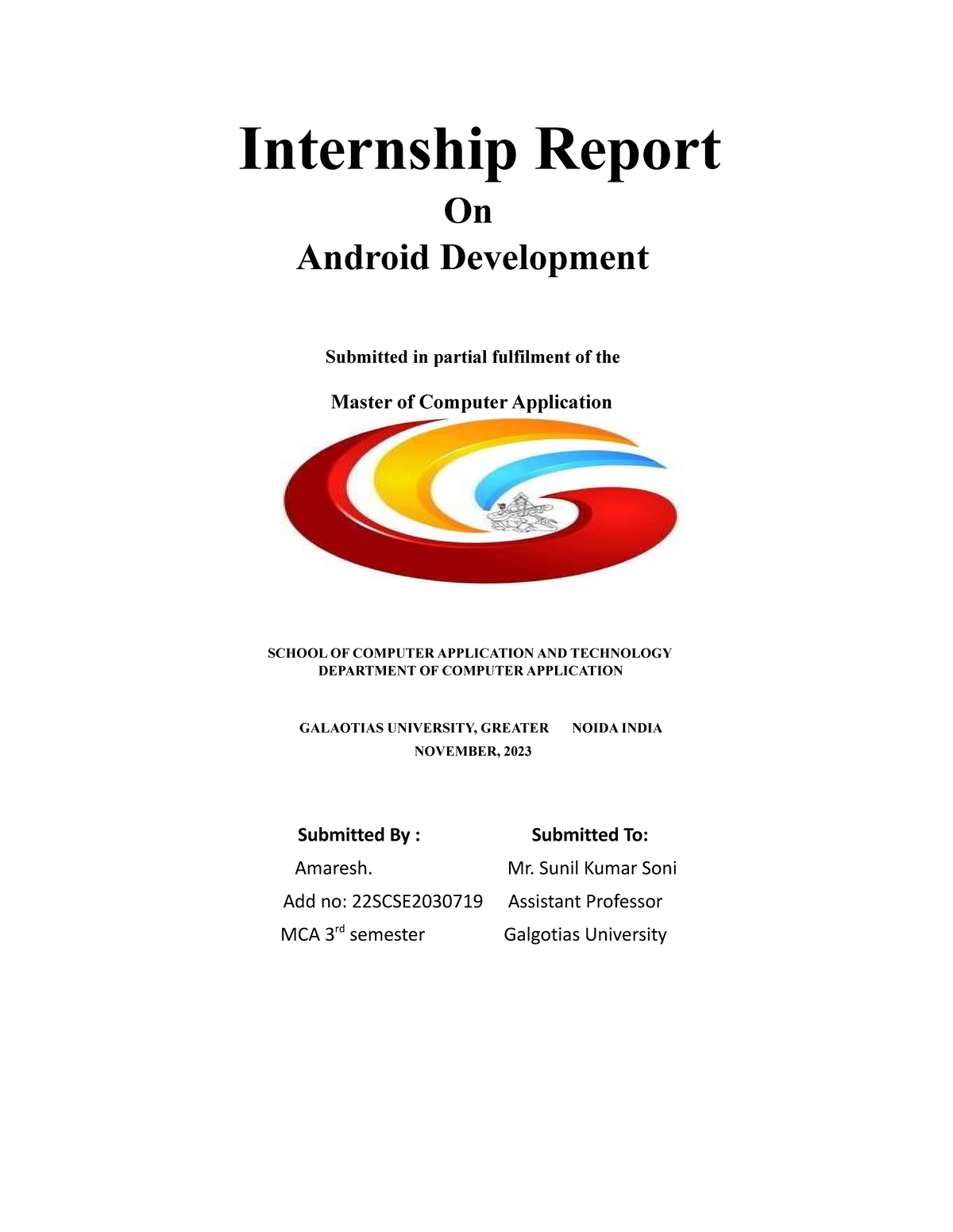 Android report summery - Internship Report On Android Development ...