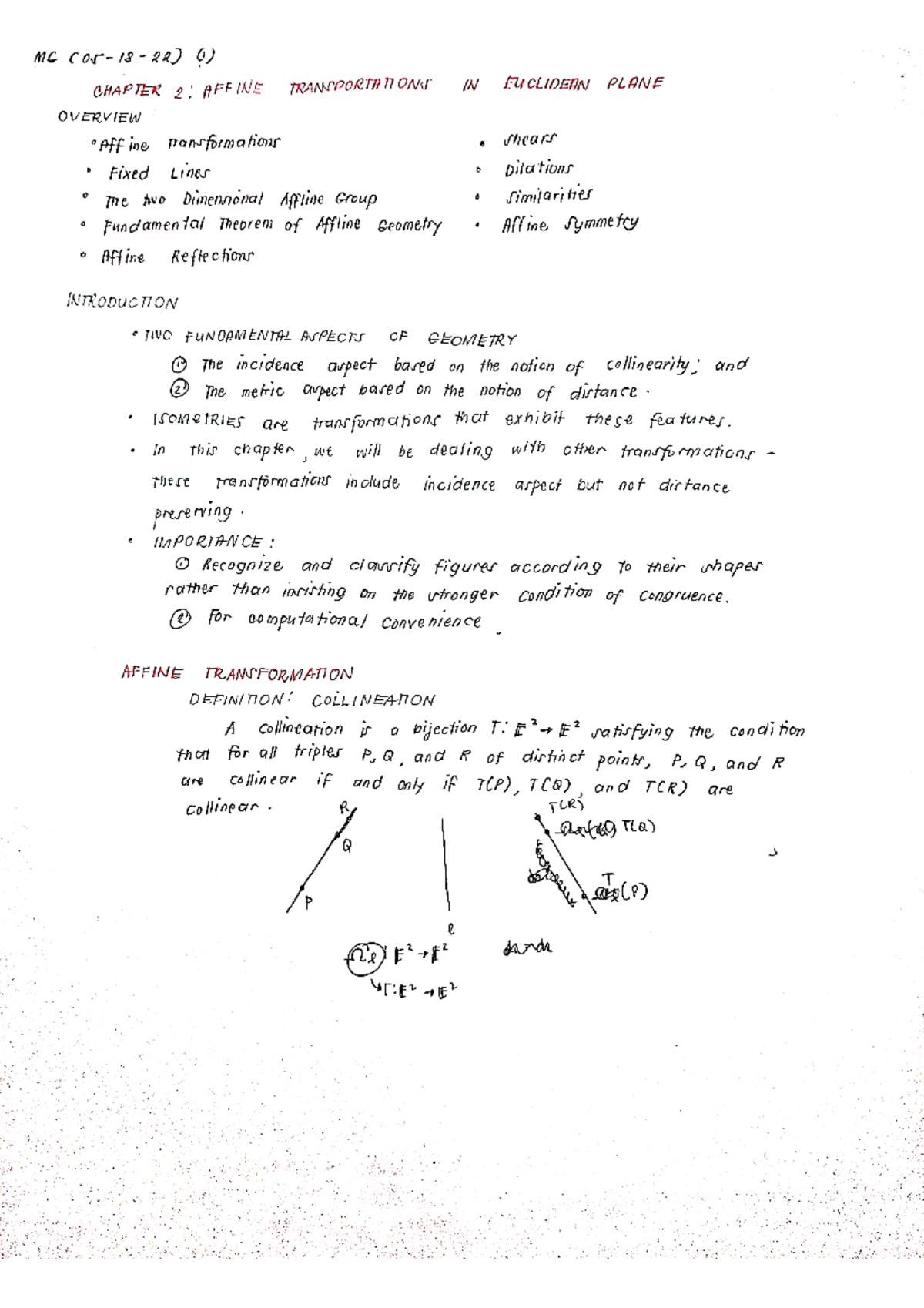 Modern-geometry- Notes 1 - Mathematics In The Modern World - Studocu