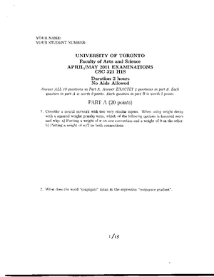 CS231N Spring 1819 sample midterm with solution - CS 231N Convolutional ...