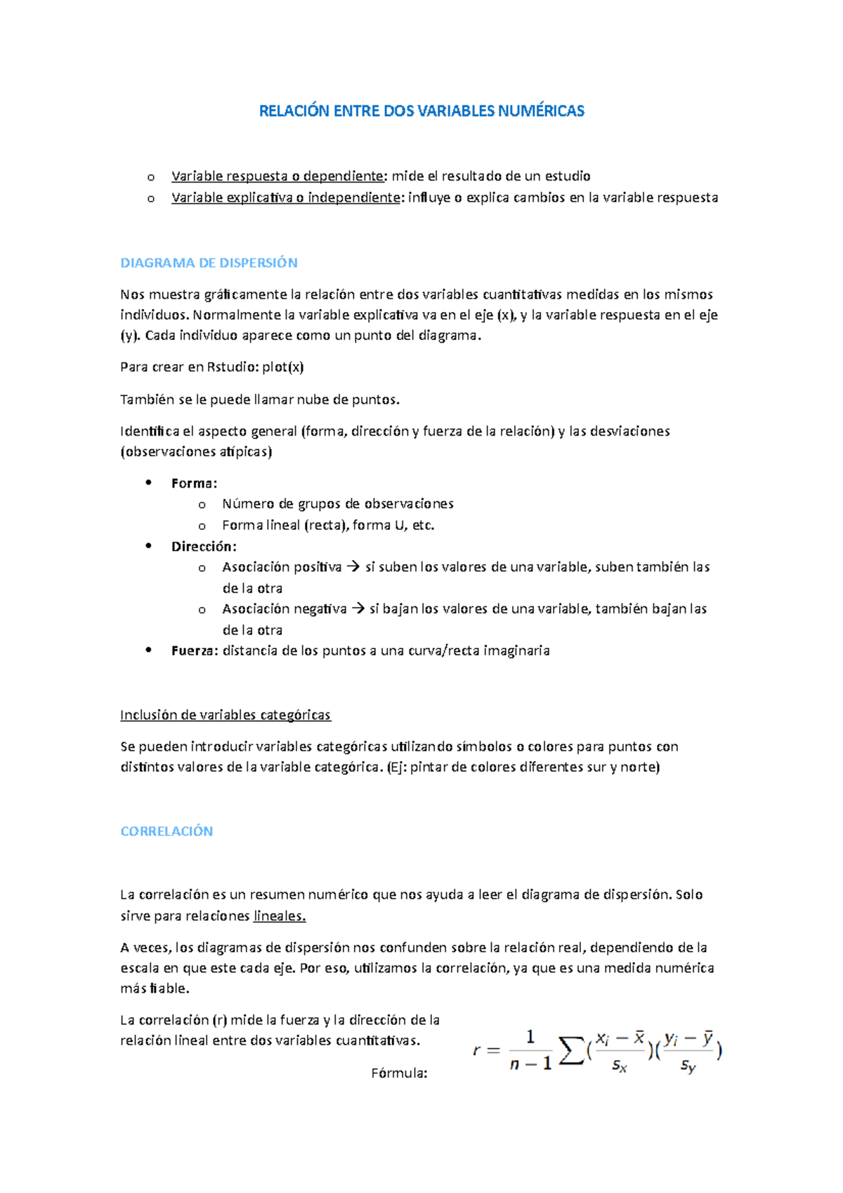 Análisis de datos - Semana 5 - RELACIÓN ENTRE DOS VARIABLES NUMÉRICAS o ...