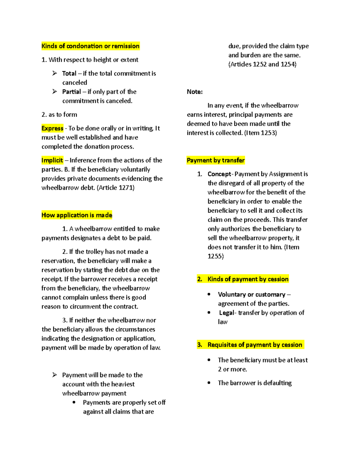 Business Law Study Guide 1 - Kinds of condonation or remission With ...