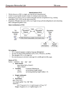 computer networks lab - OPERATINGSYSTEMLABMANUAL Ex:1 BASICSOFUNIX COMMANDS INTRODUCTIONTOUNIX ...
