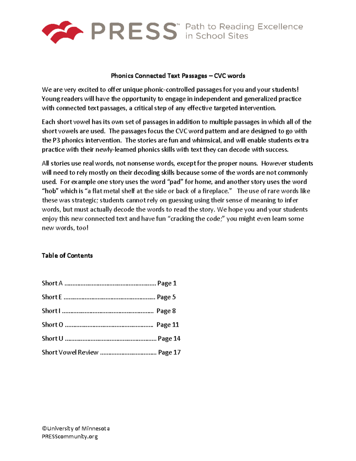 CVC Connected Text - Practice - Phonics Connected Text Passages – CVC ...