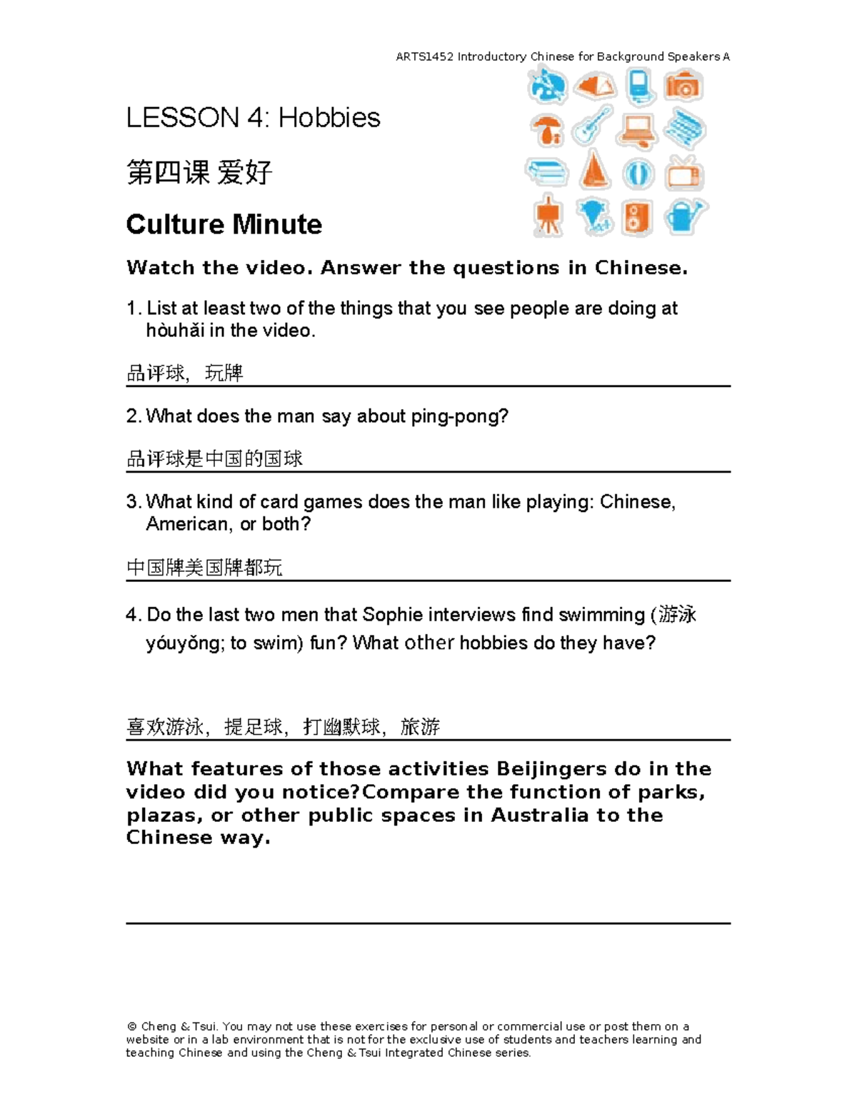 L4 Video Activity - Reading comprehension practice - ARTS1452 ...