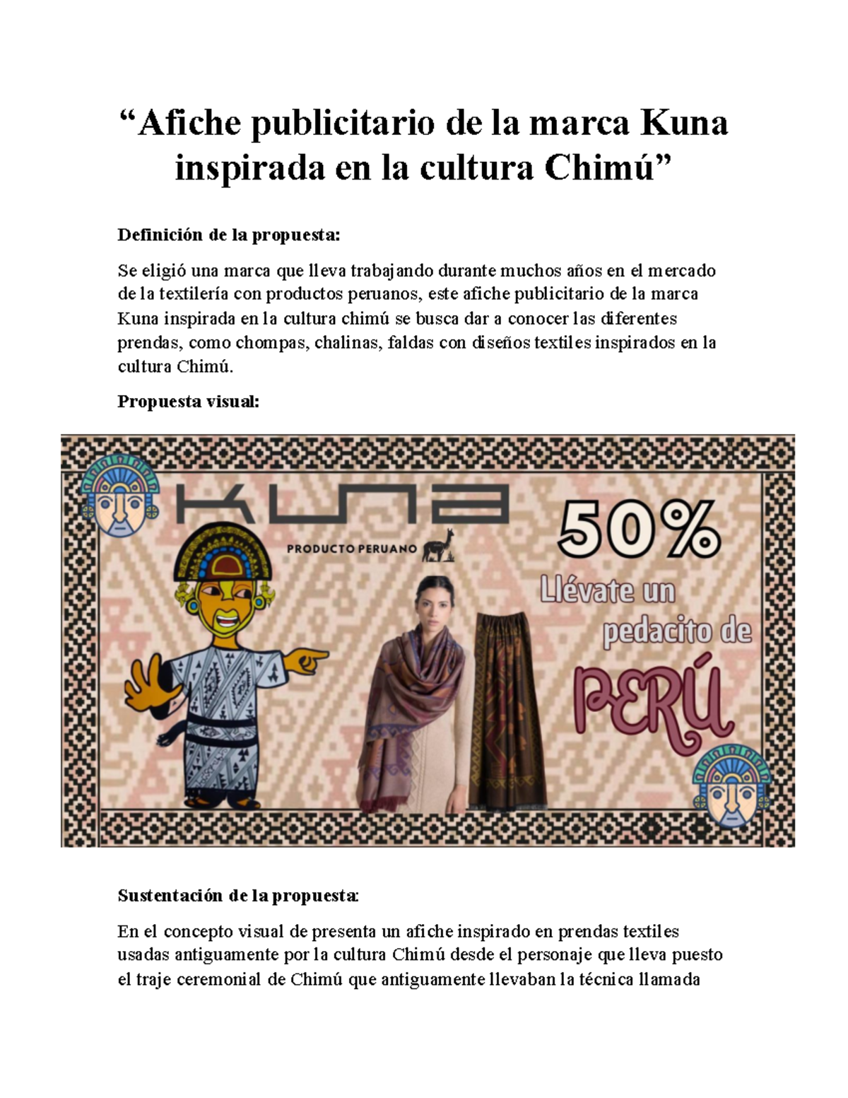 Historia del arte peruano - “Afiche publicitario de la marca Kuna ...