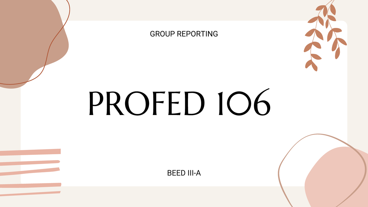 Profed-106- Activity - assessment in learning 1 - PROFED 106 GROUP ...
