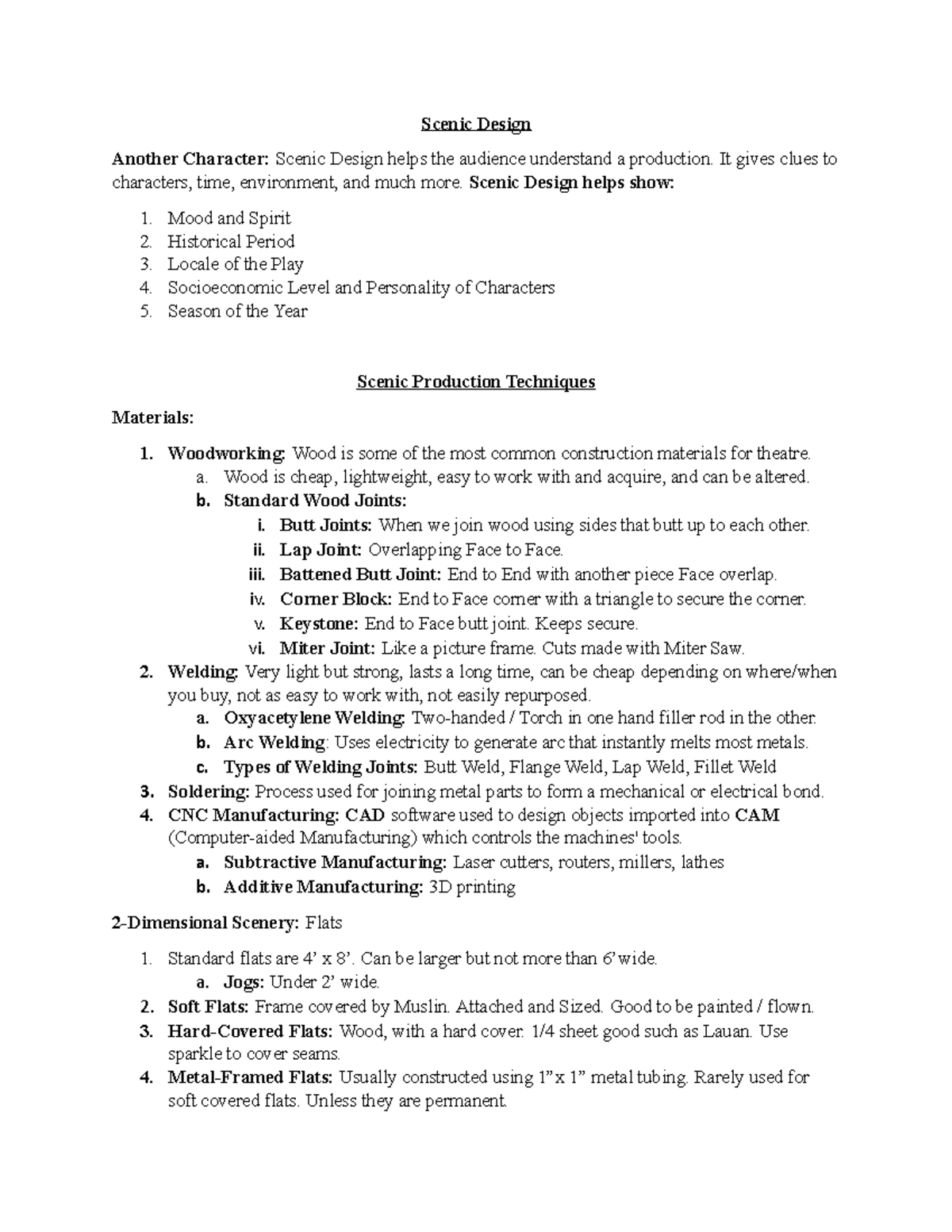 Scenic Design and Production - Scenic Design Another Character: Scenic ...