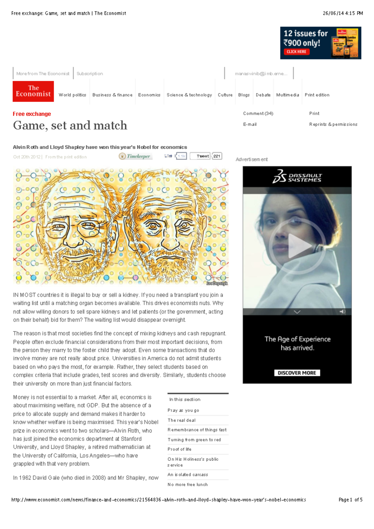 “Free exchange- Game, set and match The Economist” - More from The ...