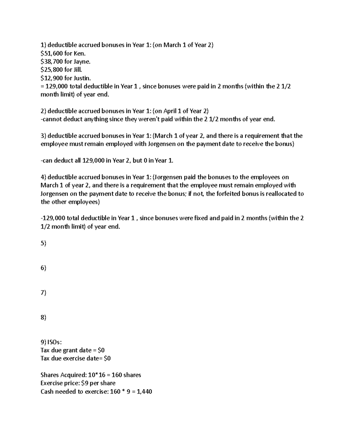 ACTG 445 - Chapter 12 HW - Homework Assignments - deductible accrued ...