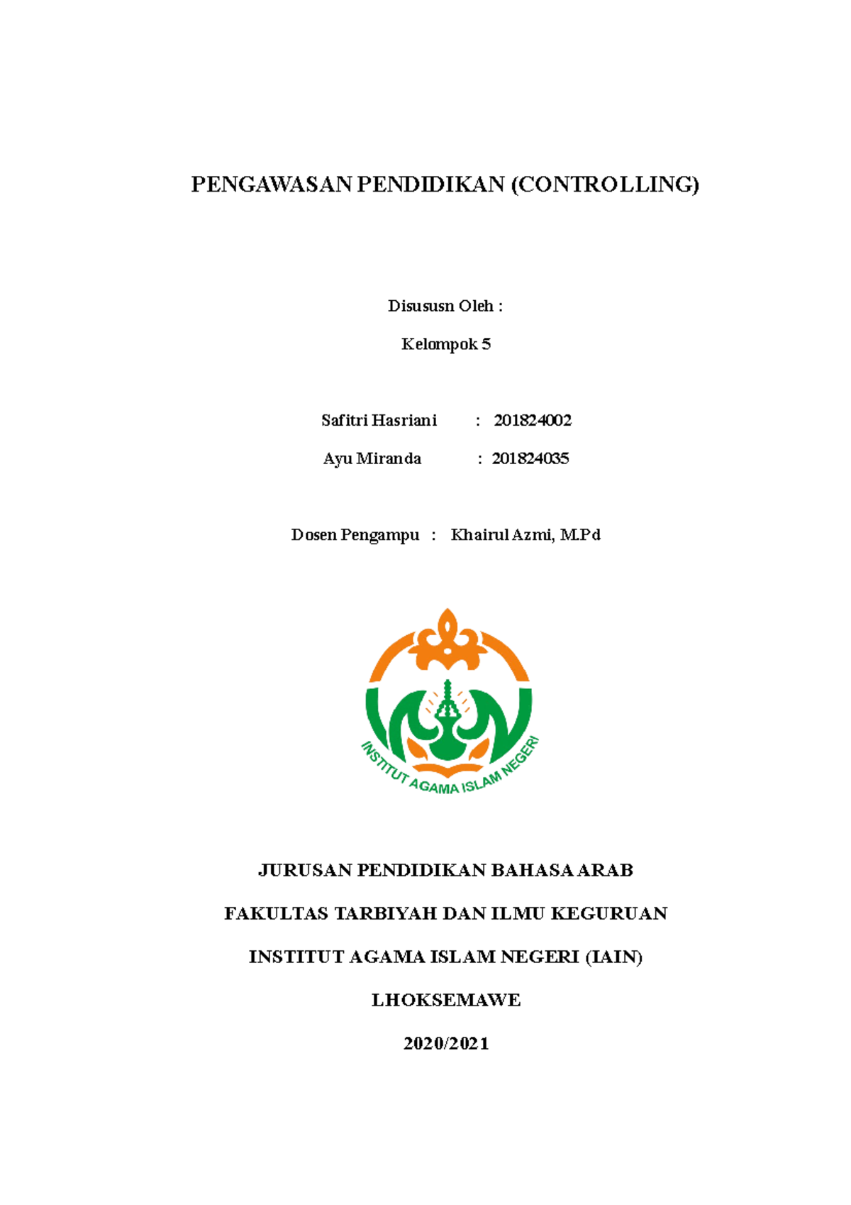 Makalah menajemen - This is an education management subject, and this ...