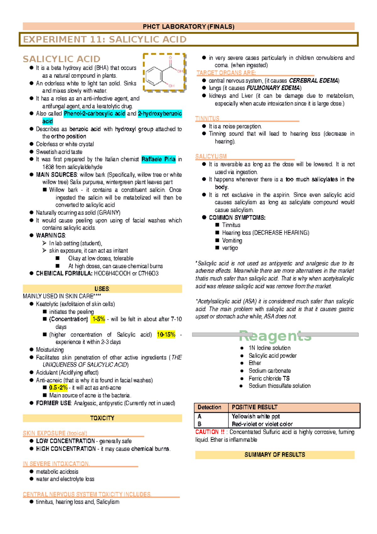 PHARMACEUTICAL CLINICAL TOXICOLOGY LABORATORY AND LECTURE - PHCT ...