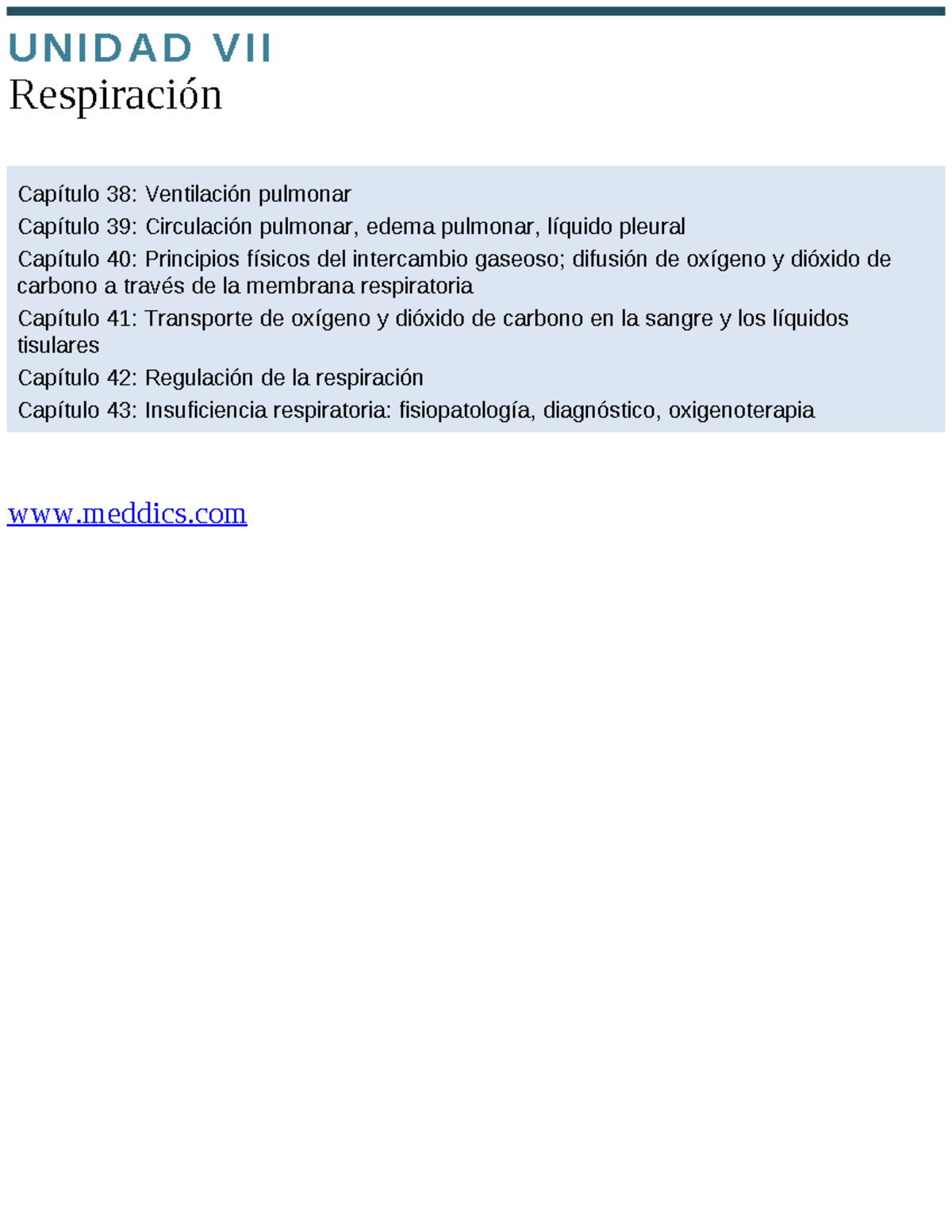 Respiracion - practicas - U N I D A D V I I Respiración Capítulo 38: Ventilación pulmonar ...