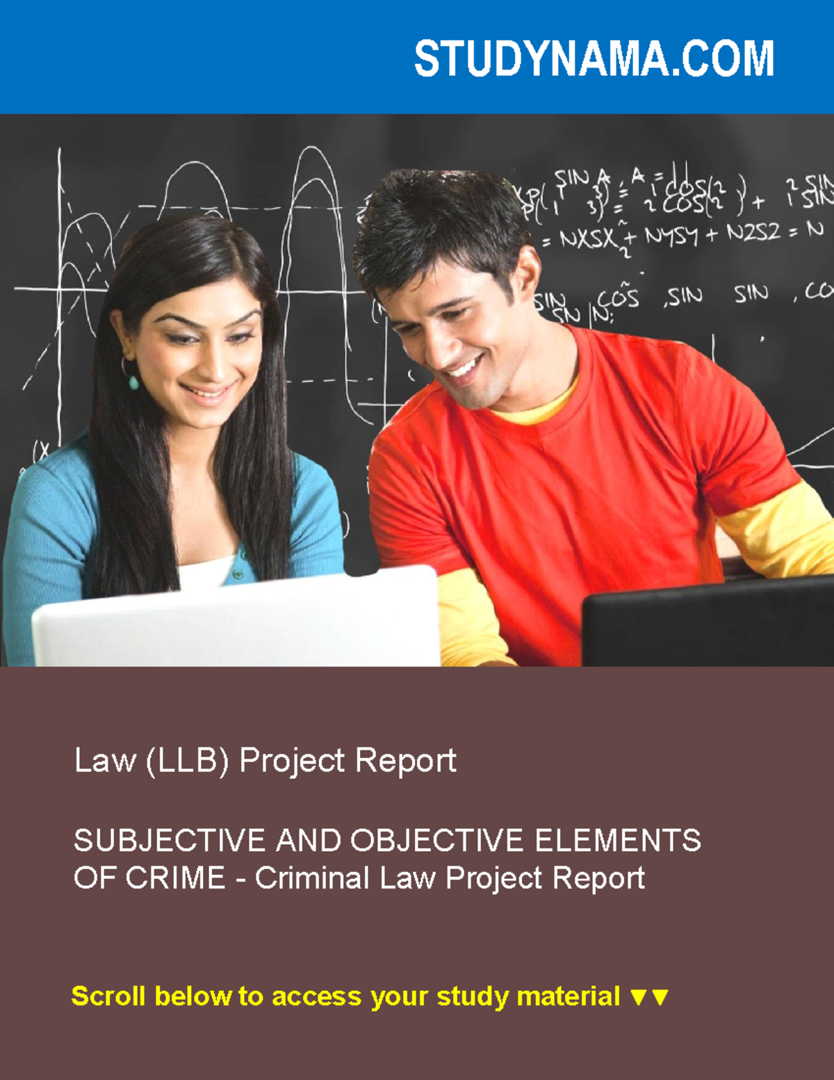 Subjective & Objective Elements of Crime - Criminal Law Project Report ...